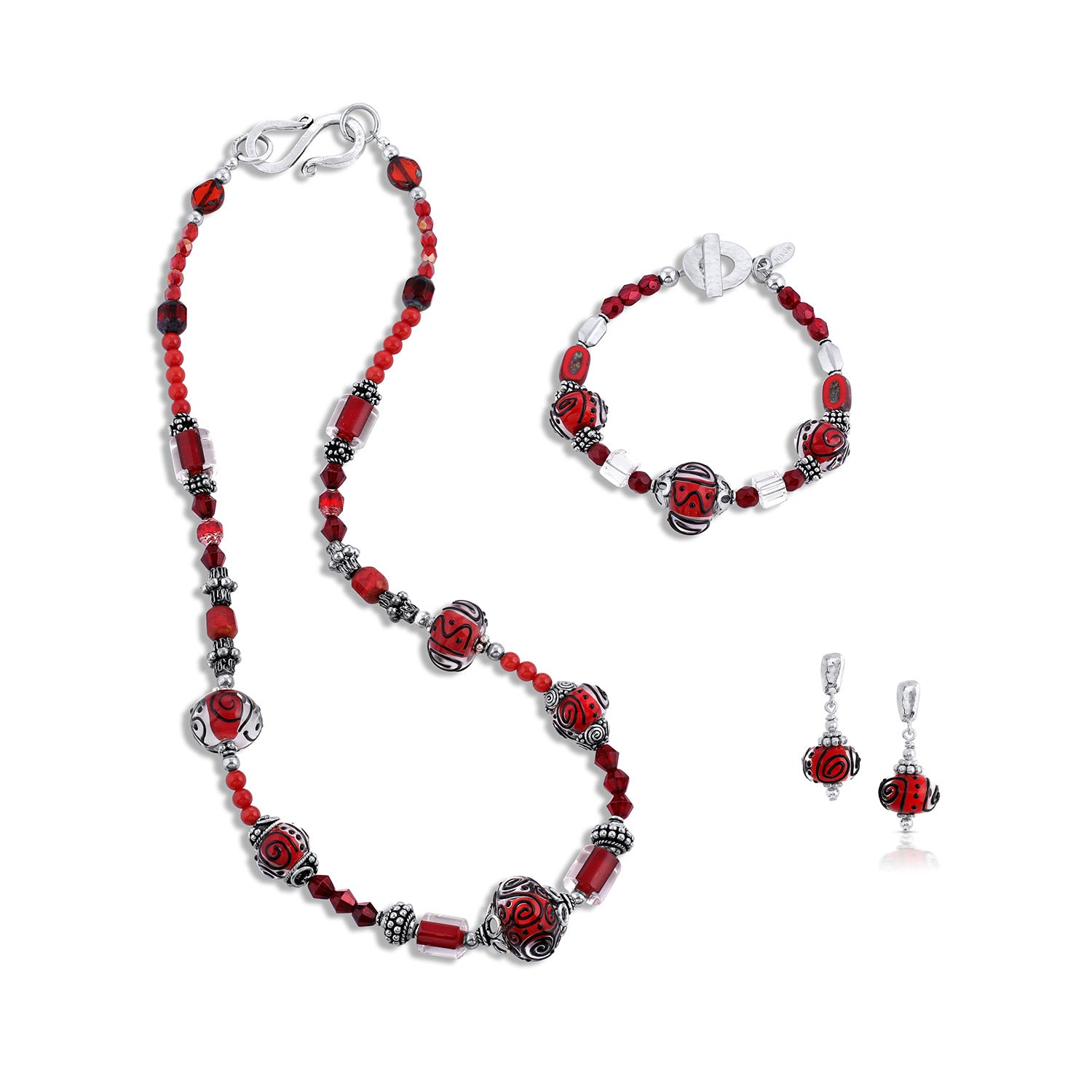 Red Hot Mama Jewelry Collection - Nixon Art Glass