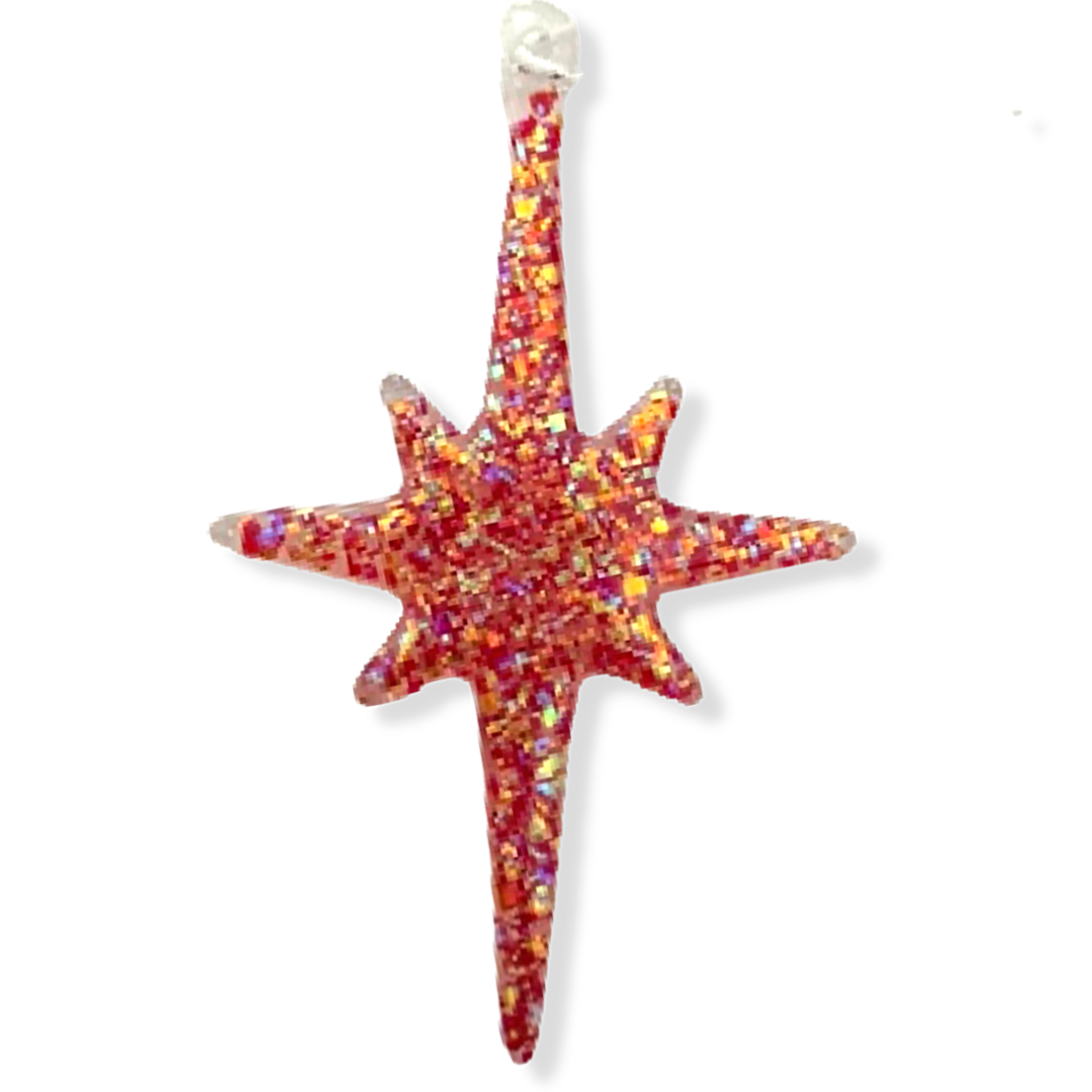 8-Point Star Ornament - Nixon Art Glass