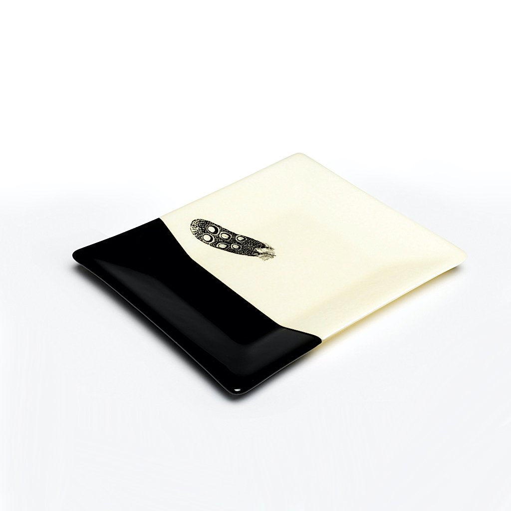 Feathers Serving Platter – Nixon Art Glass