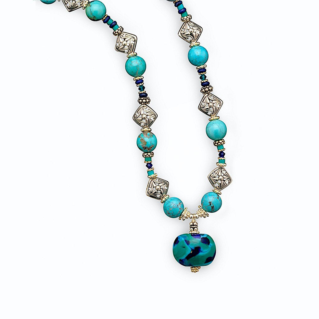 Painted Rock Necklace – Nixon Art Glass