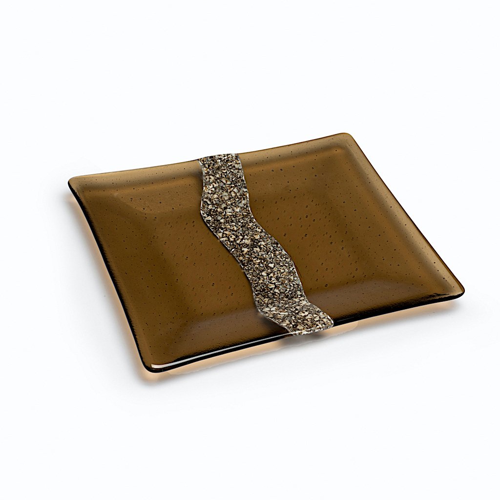 River Rock Serving Platter – Nixon Art Glass