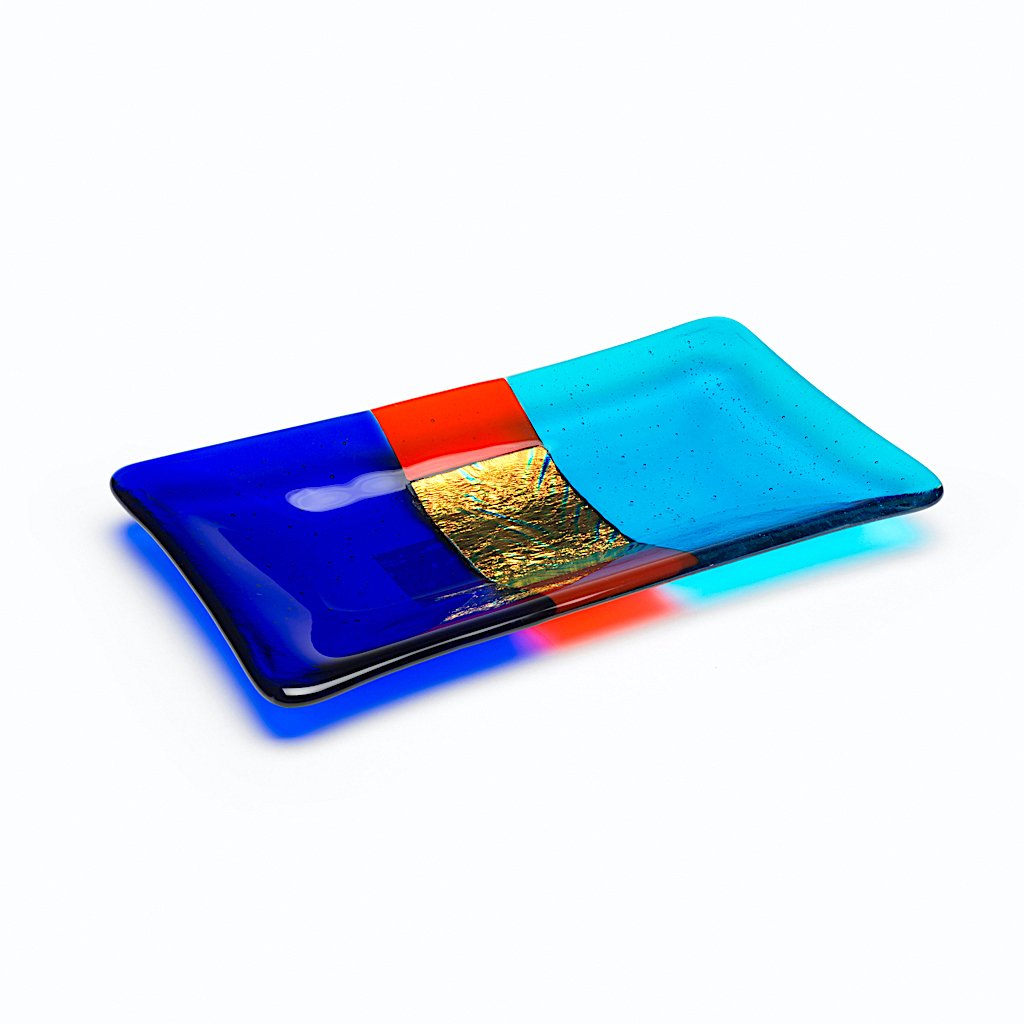 San Juan Sunset Appetizer Platter - Nixon Art Glass