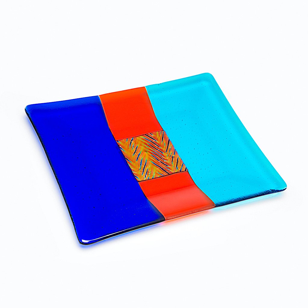 San Juan Sunset Serving Platter - Nixon Art Glass