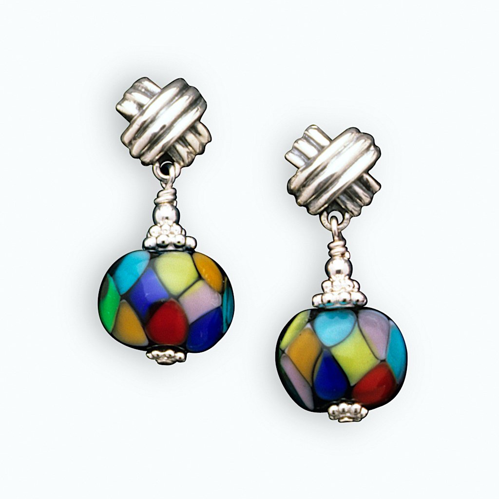 Venetian Windows Earrings - Nixon Art Glass